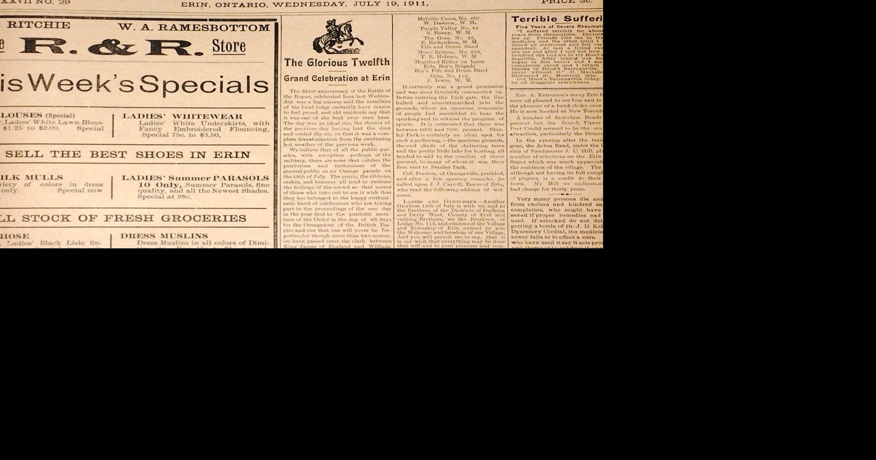 Erin Advocate now at Wellington County Museum and Archives