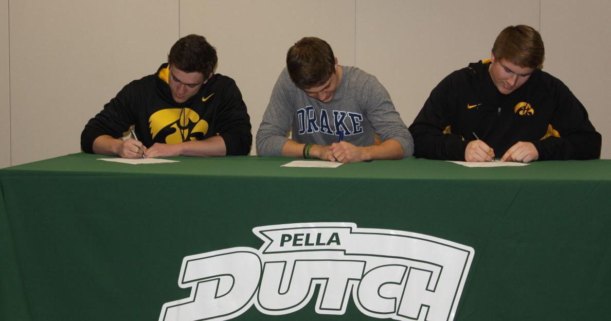 Three sign with college teams | Pella | oskaloosa.com