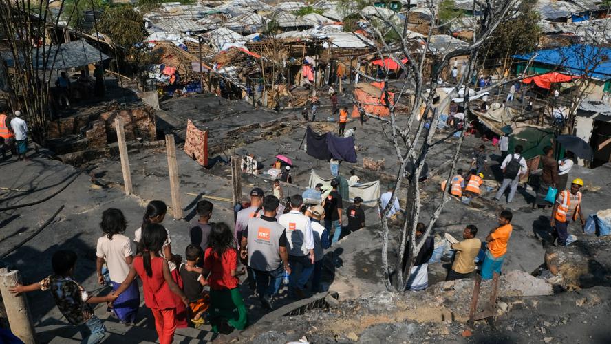 Fire at Cox's Bazar refugee camp in Bangladesh destroyed homes and ...