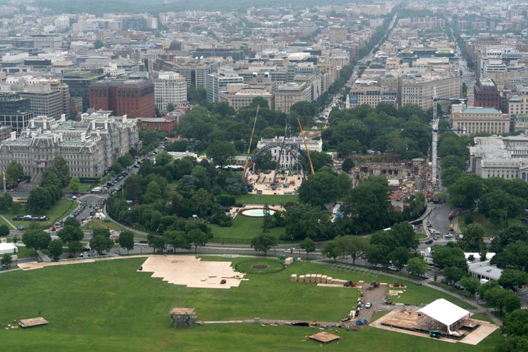 UFC fighting cage rises on White House lawn for bout celebrating ...