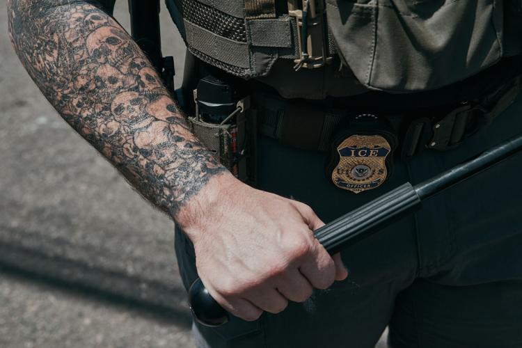 Protesters clash with law enforcement outside a New Jersey detention ...