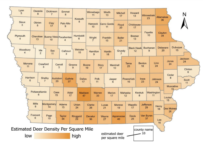 Iowa DNR releases first county-level deer density report | Iowa News ...