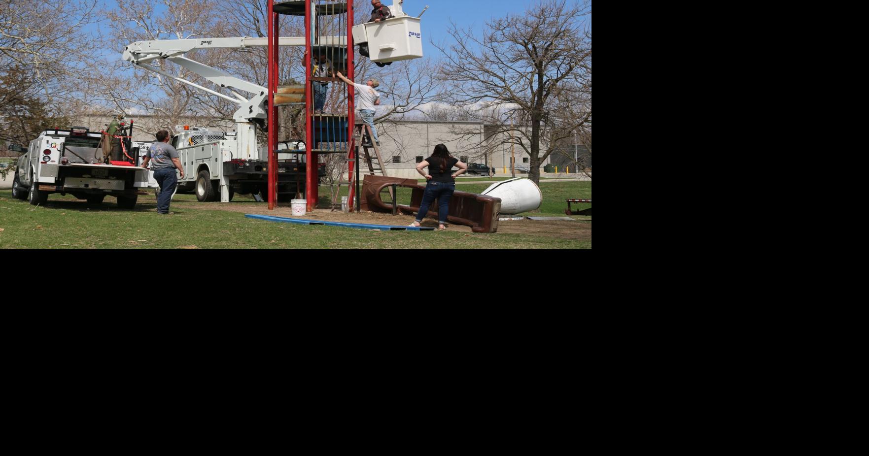 Iconic 'rocket slide' to undergo repairs | Local News | oskaloosa.com