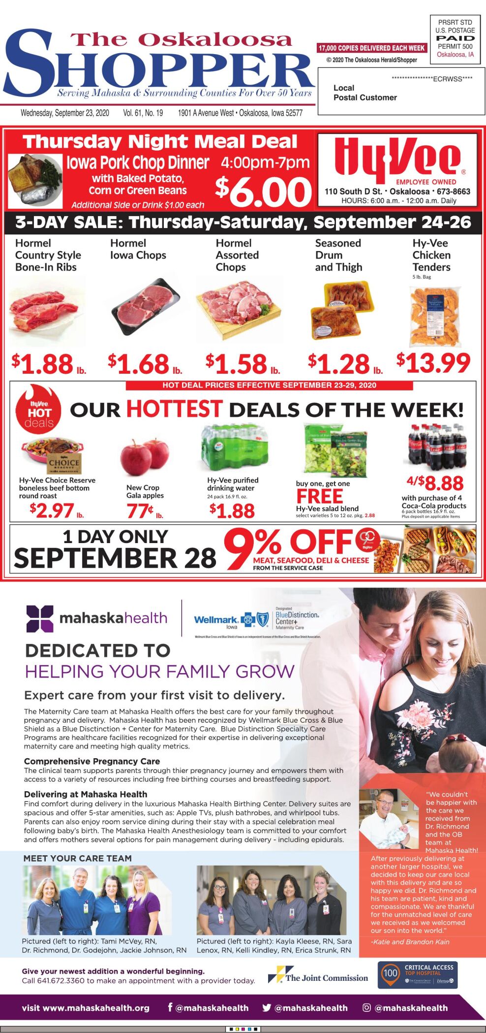 Oskaloosa Shopper week of 9/23/20 | | oskaloosa.com