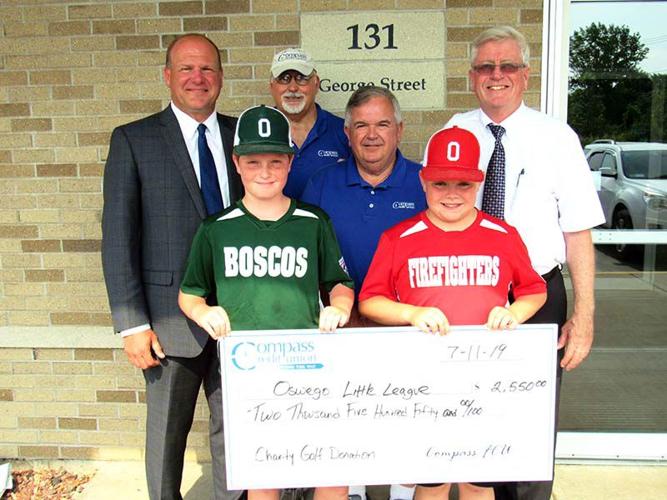 Compass Federal Credit Union presents $2,550 to Oswego Little League ...