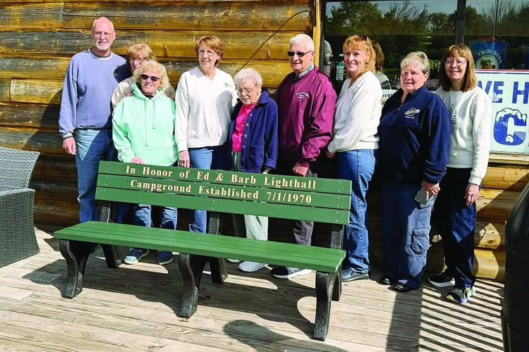 Bench unveiled honoring founders of Yogi Bear's Jellystone Park in ...