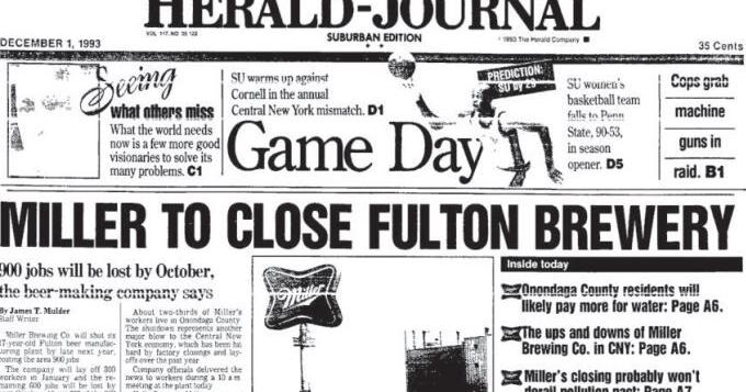 Plan eases sting of long-ago Miller pullout | News ...