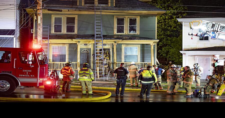 Oswego firefighters fight overnight fire along West Bridge Street ...