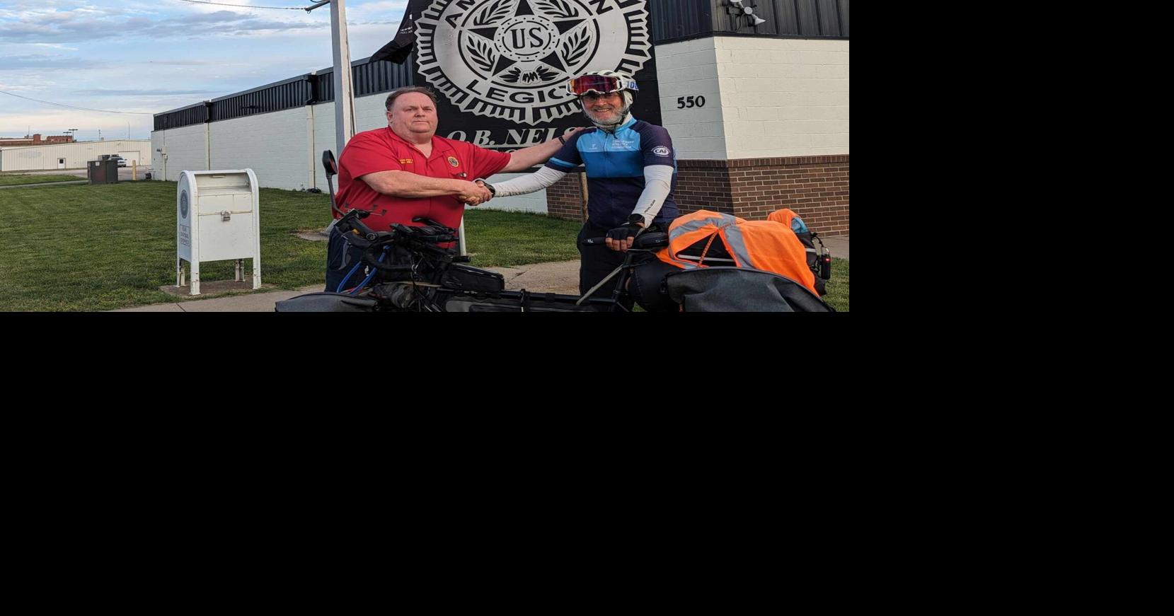 Cyclist Paul Webb crosses southeast Iowa in cross-country charity ride ...