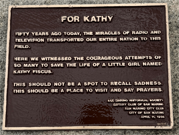San Marino School District Refurbishes Kathy Fiscus Plaque | Archives ...