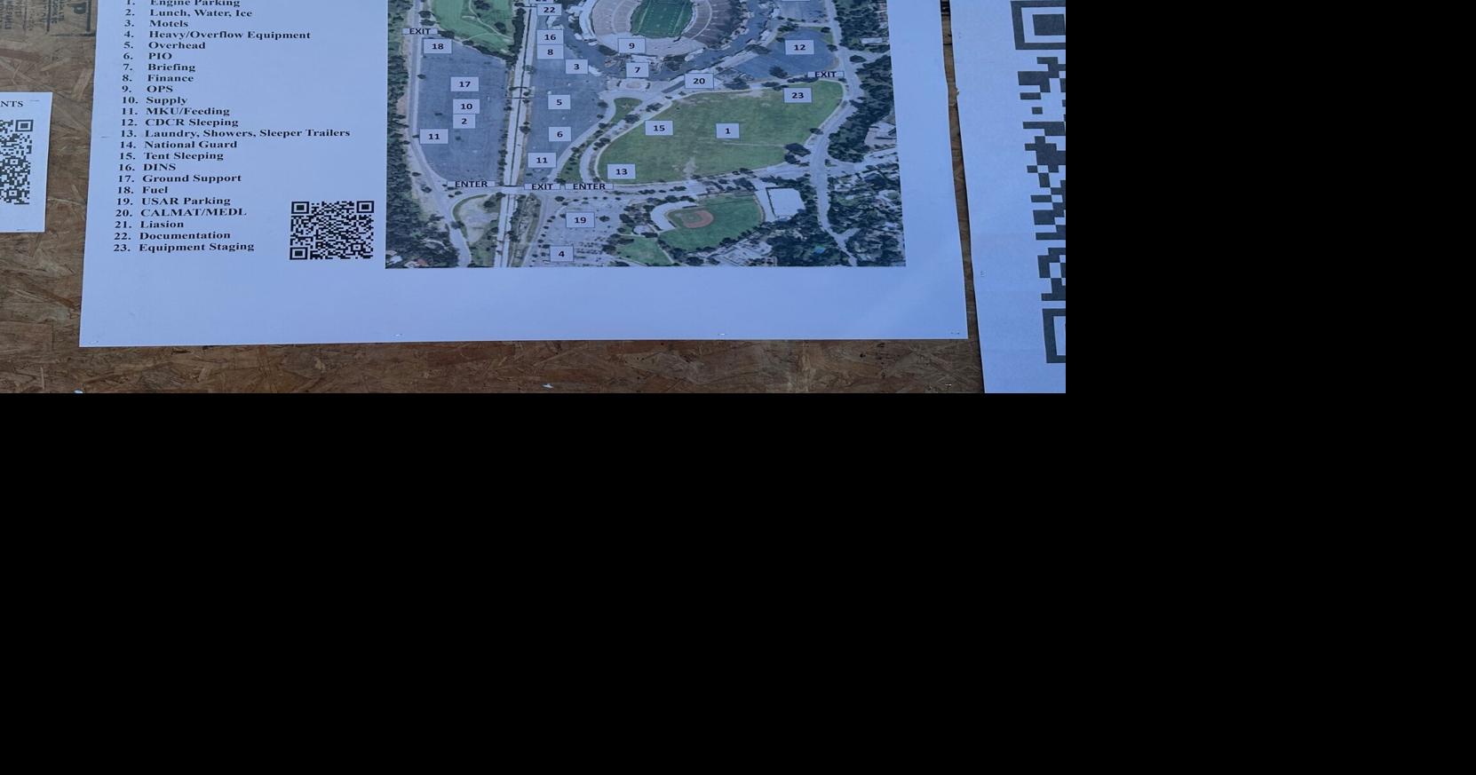 Rose Bowl Transforms Into Emergency Hub for Firefighters, Frontline ...