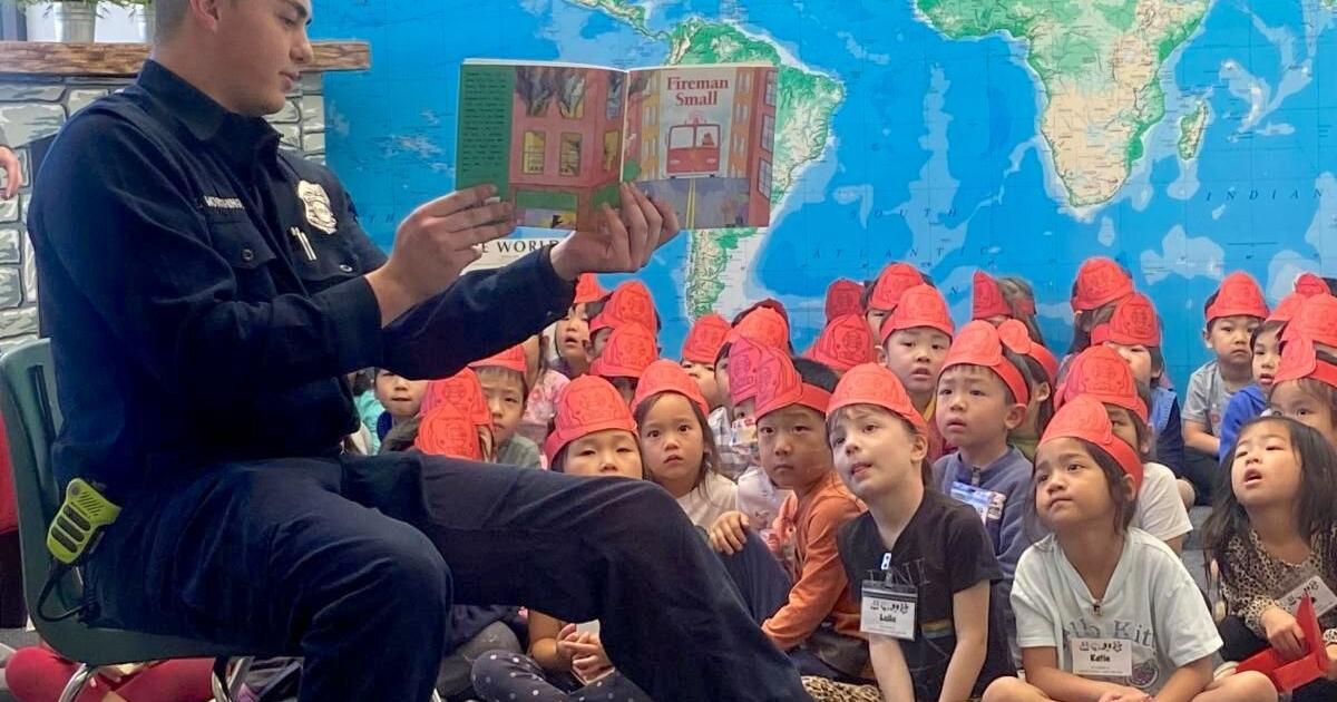 Firefighter Reads to Carver TK Classes | San Marino Tribune ...