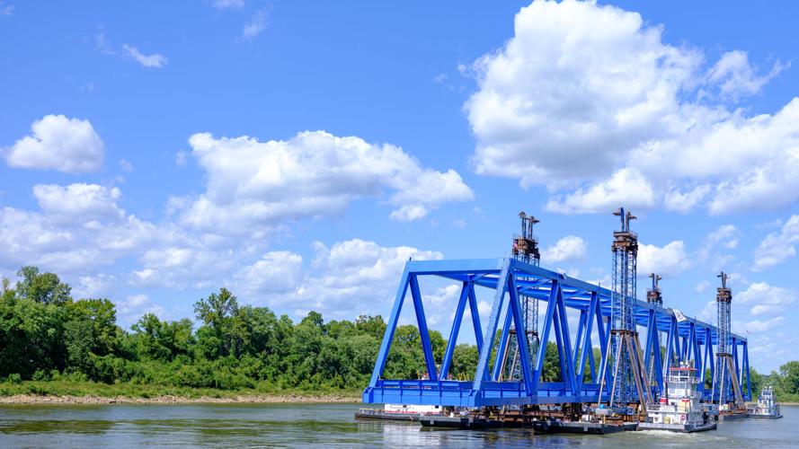Water Under the Bridge: New Truss Installed Following Float Up River ...