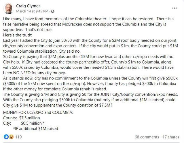 'Narrative' that McCracken County doesn't support Columbia Theatre ...