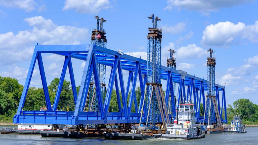 Water Under the Bridge: New Truss Installed Following Float Up River ...