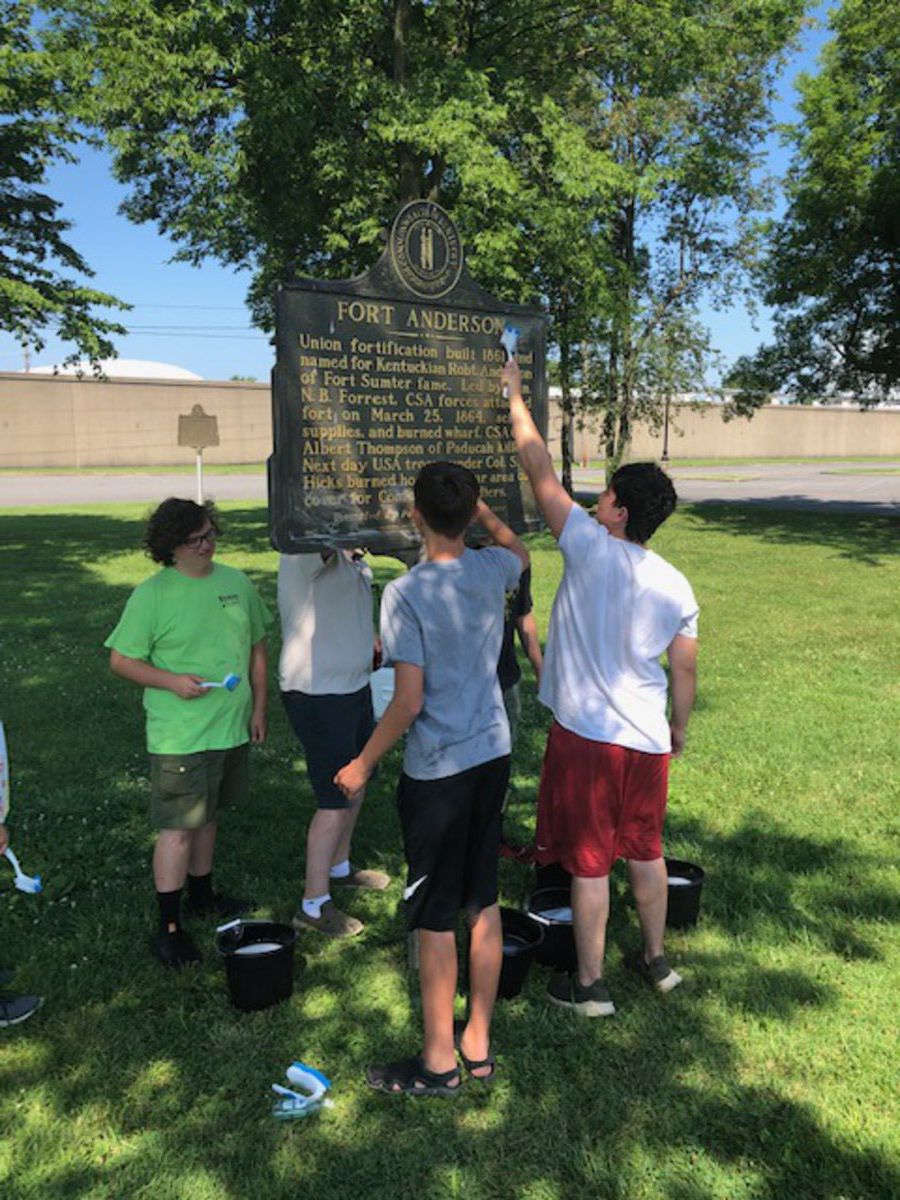 Scout restores historical markers for Eagle project | Local News ...