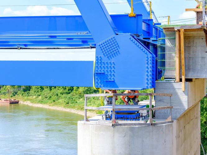 Water Under the Bridge: New Truss Installed Following Float Up River ...