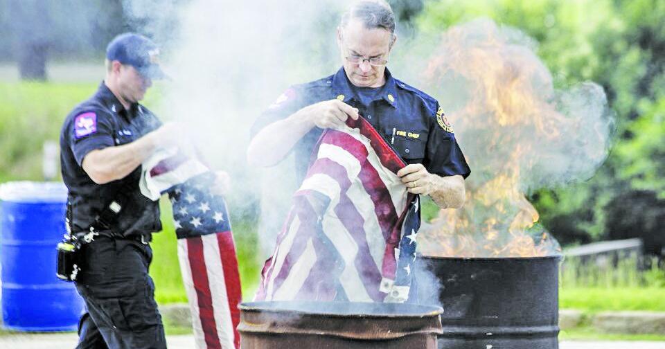 American Legion, VFW Post host flag disposal ceremonies on Flag Day ...