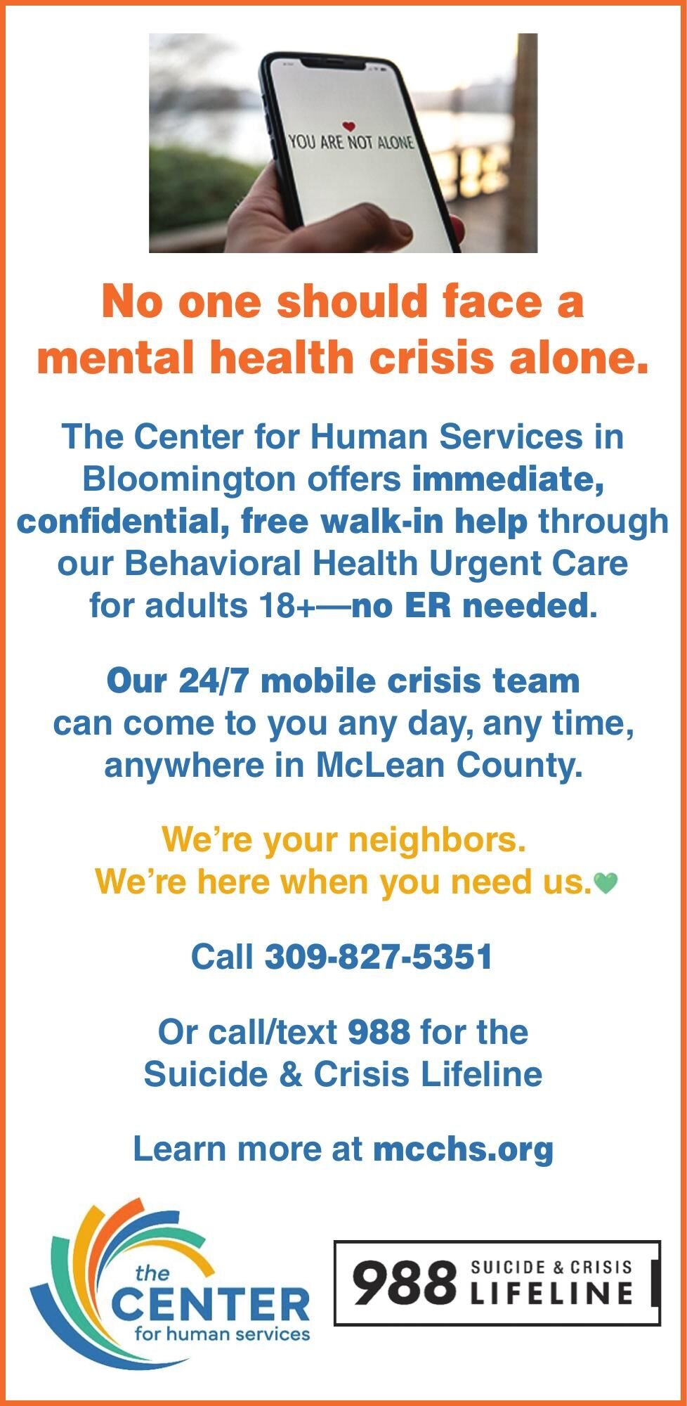 The Center for Human Services - Ad from 2026-01-18