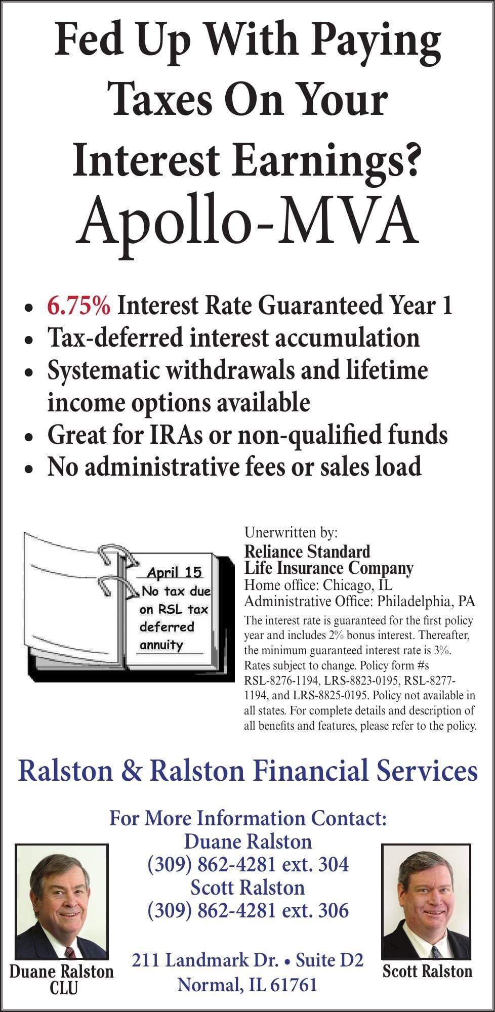 RALSTON & NEEDLES FINANCIAL SERVICES - Ad from 2026-05-10