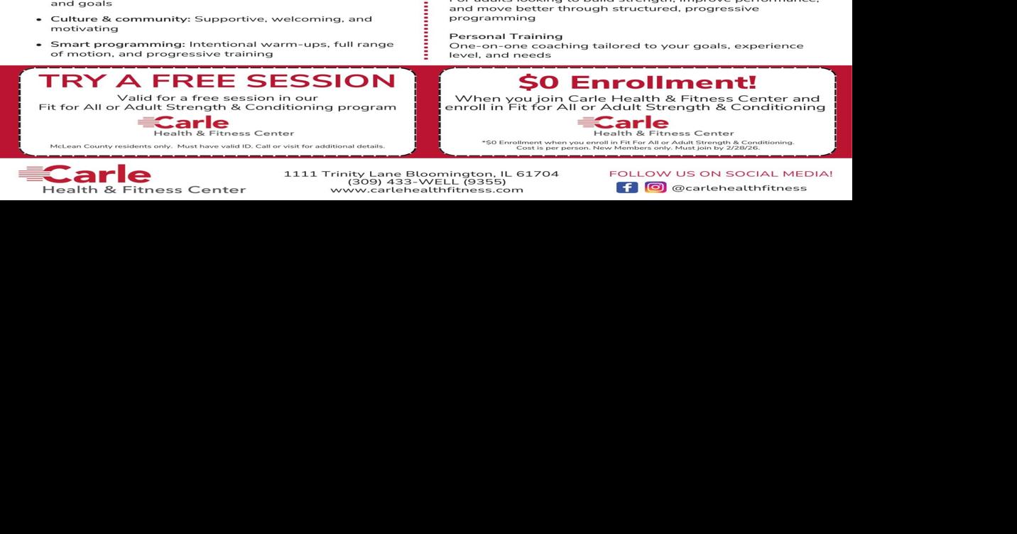 Carle Health & Fitness Center - Ad from 2026-01-25