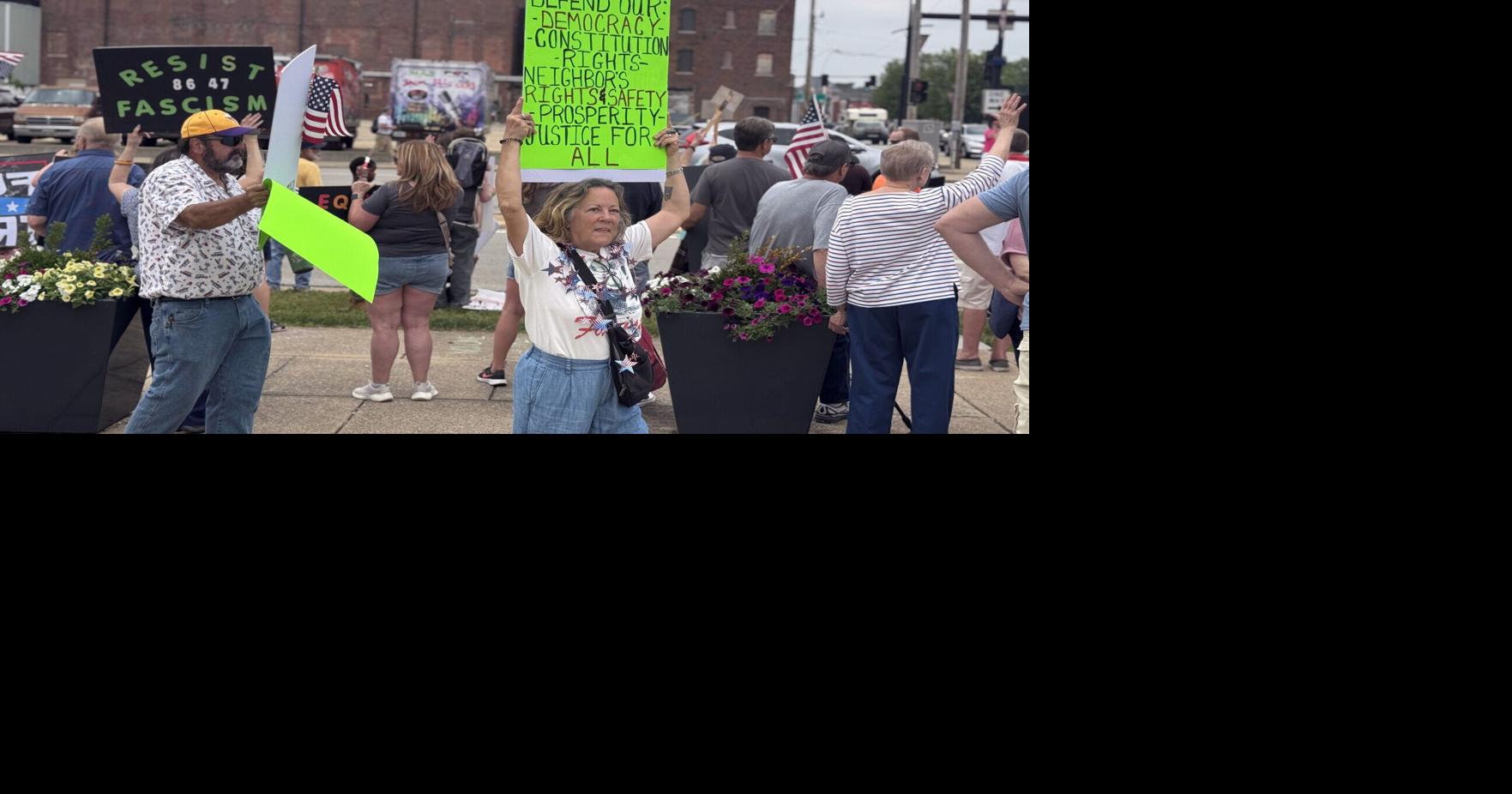 Scenes from the 'No Kings' protest in downtown Decatur