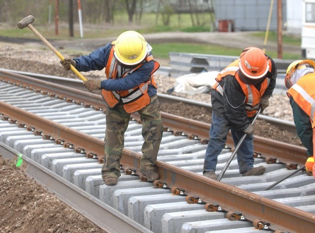 Machine helping with high-speed rail transition