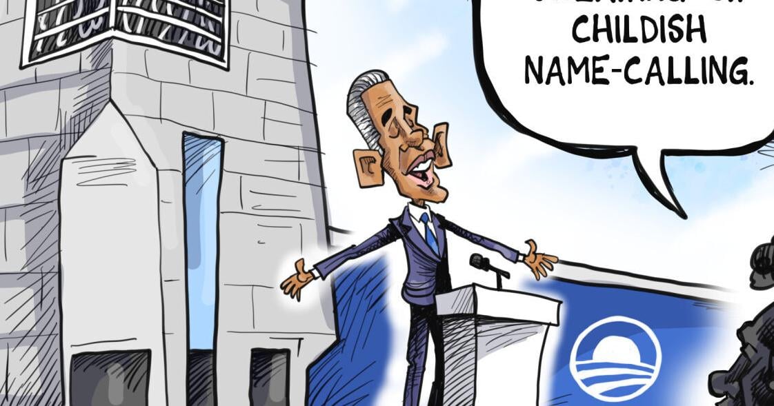 5 political cartoons check out Barack Obama's presidential library