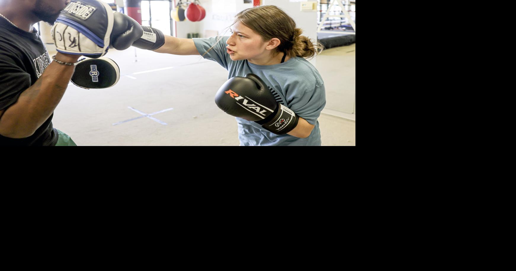 Boxing hooks 14-year-old Analeigha Hernandez of Bloomington