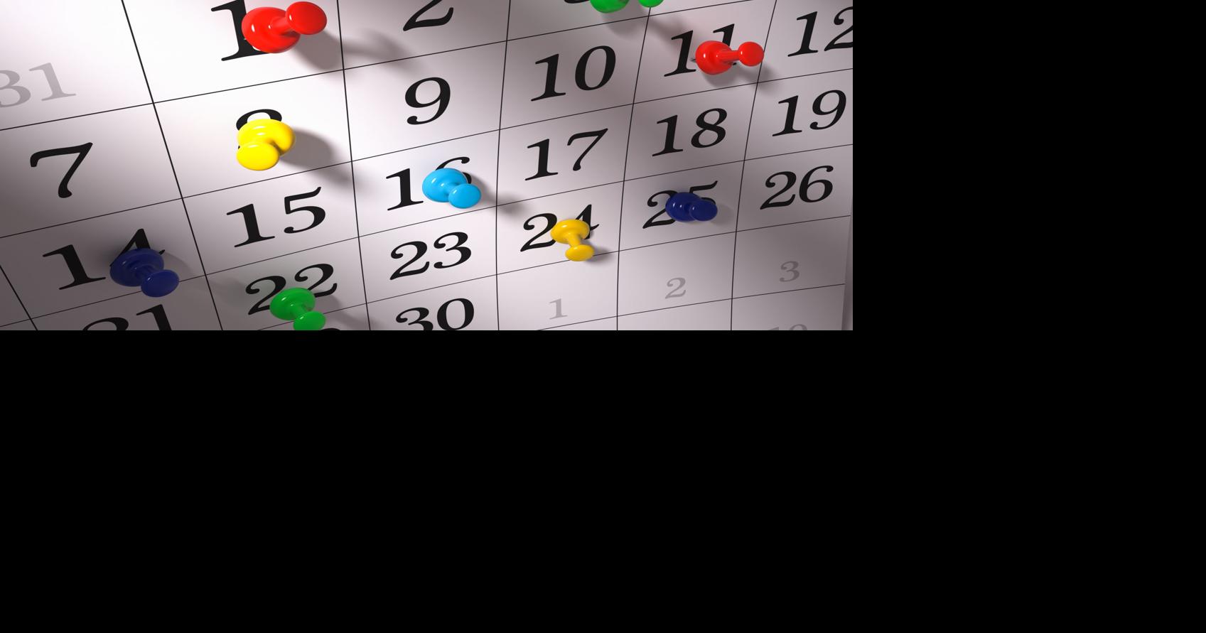 Area Calendar for Wednesday