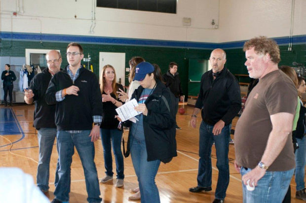 Photos: On set with Hoovey and family