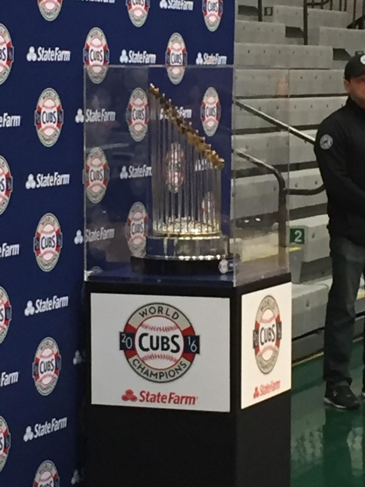 Photos: Cubs World Series Trophy at Shirk Center | Local News ...