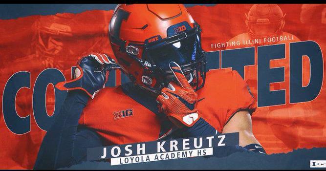 Illinois football gets verbal pledge from Josh Kreutz, son of Bears ...