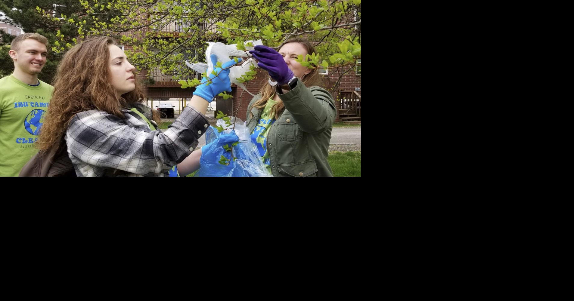 Talking trash: ISU students clean up to mark Earth Day