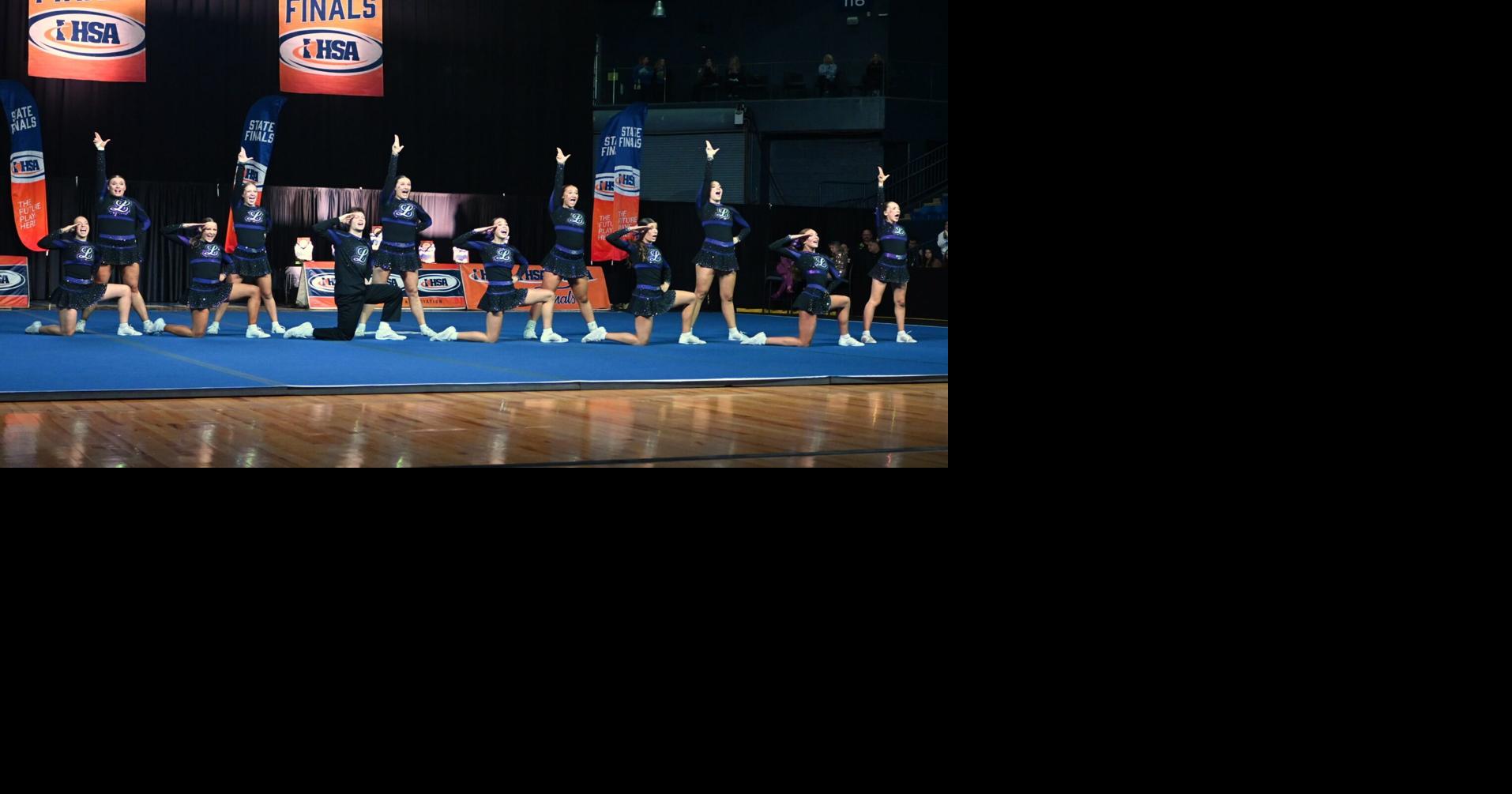 Competitive Cheer in Bloomington for IHSA State Finals