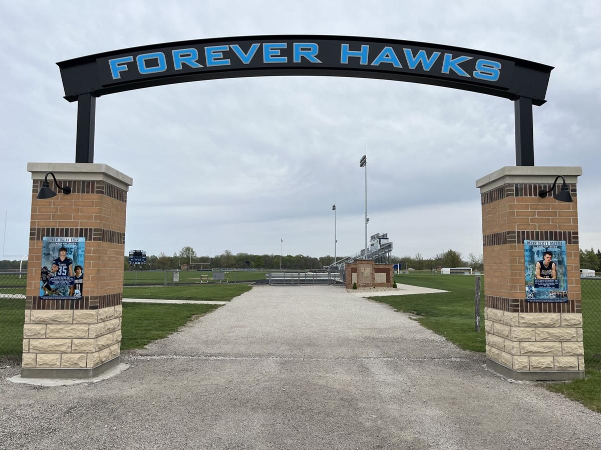 Prairie Central builds memorial archway for Fehr, Bazzell
