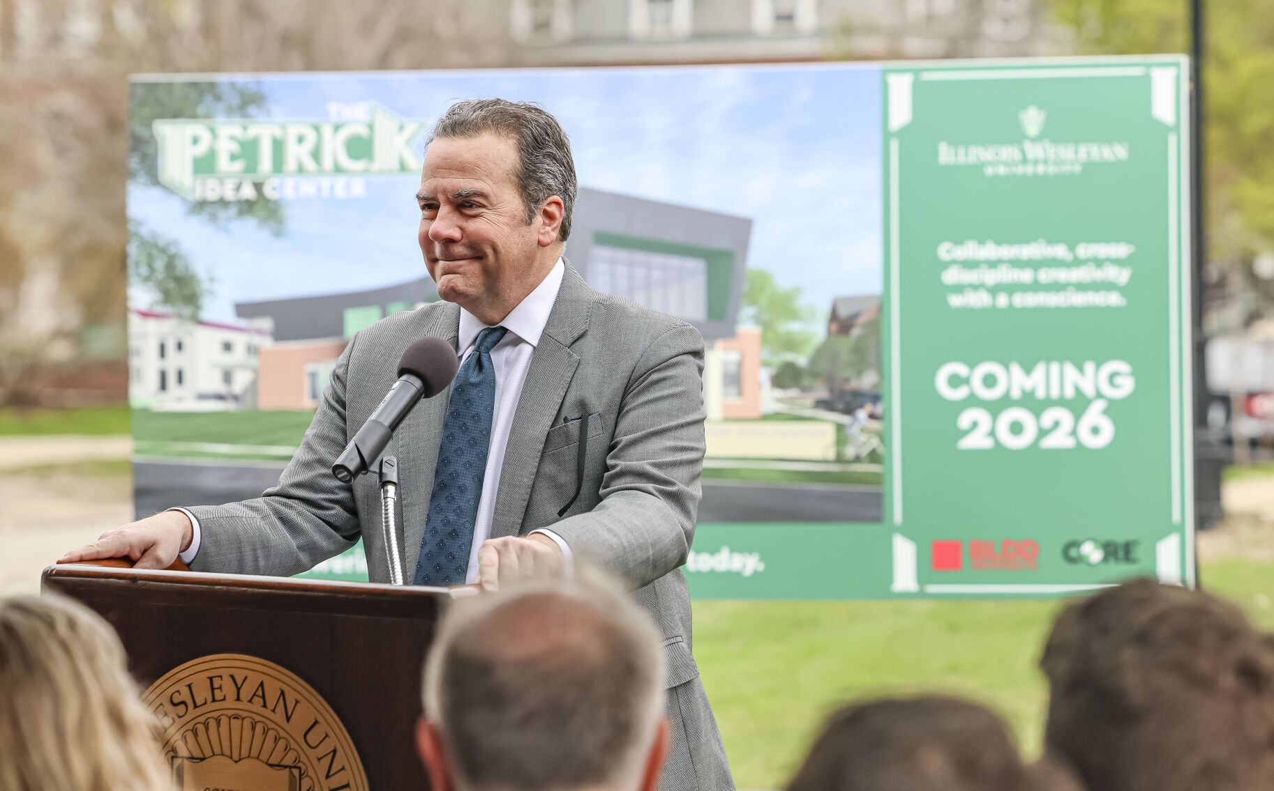 Illinois Wesleyan breaks ground for Petrick Idea Center