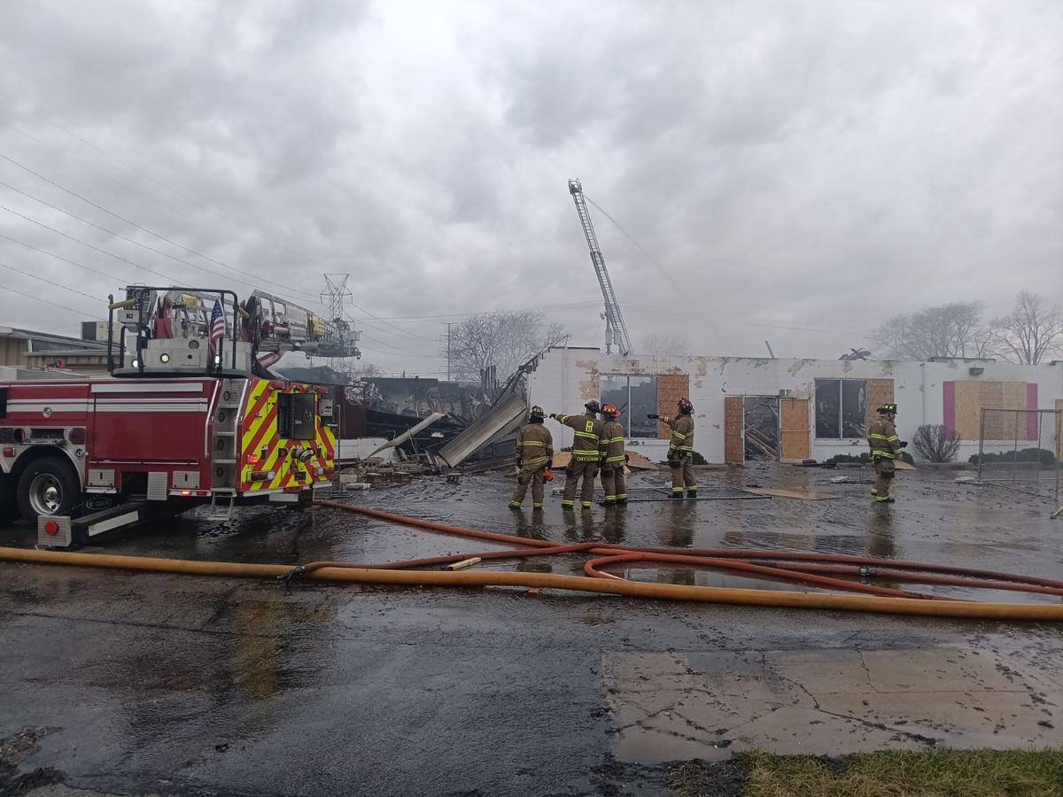 Bloomington crews return to reignited structure fire on Lafayette Street