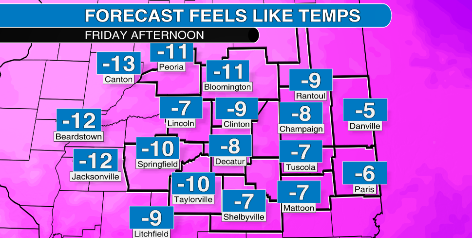 Forecast: Snow, then brutal cold for central Illinois
