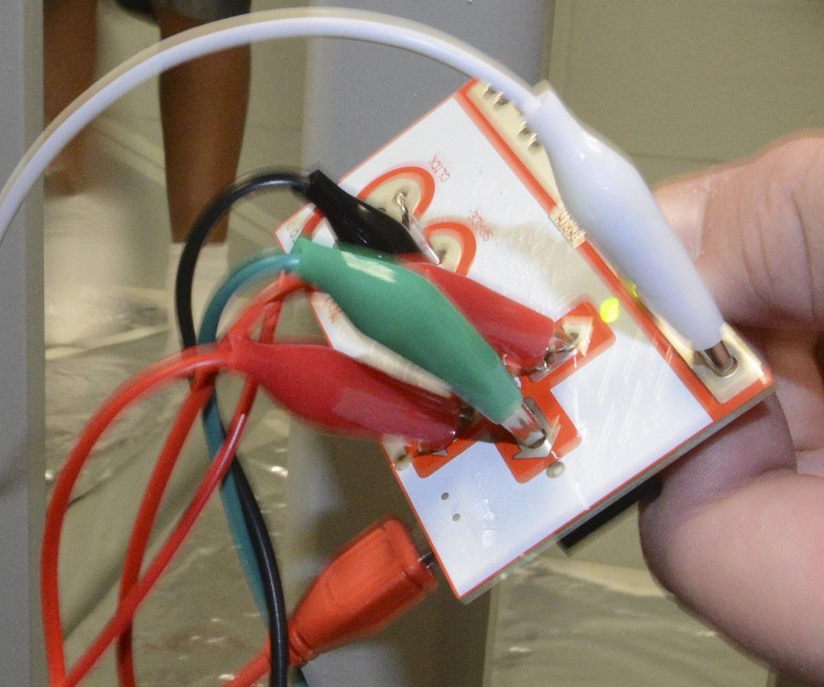 Photos: Students make music with Makey-Makey computer chip and aluminum ...