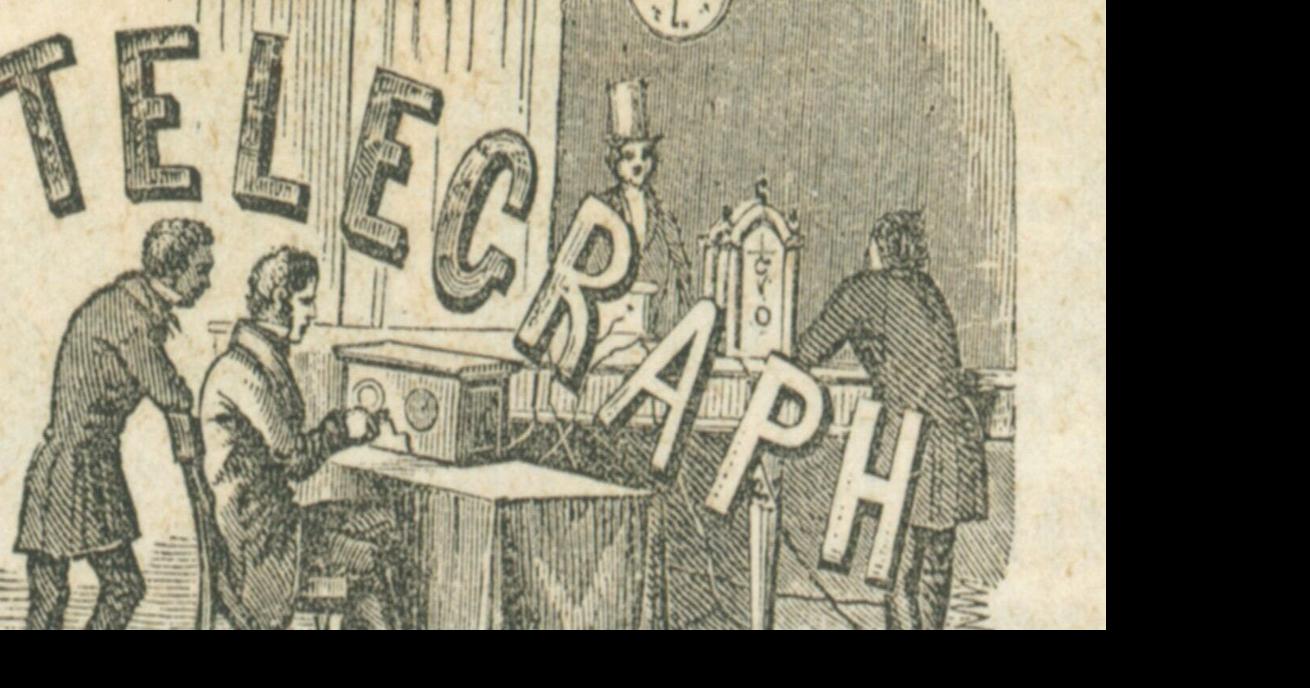 Telegraph in 1854 connected Bloomington to the world