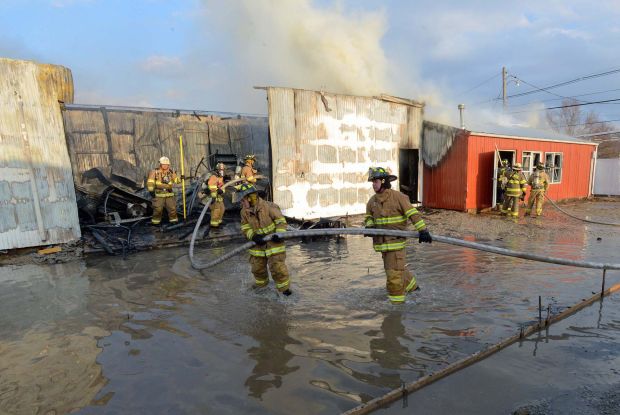 Ted's Garage in Clinton destroyed in fire
