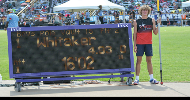 Isaiah Whitaker of Bloomington sets world pole vault record for 14-year ...