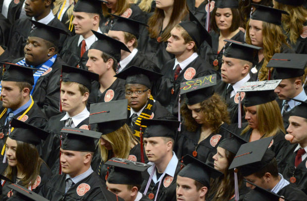 President Bowman oversees his final graduation