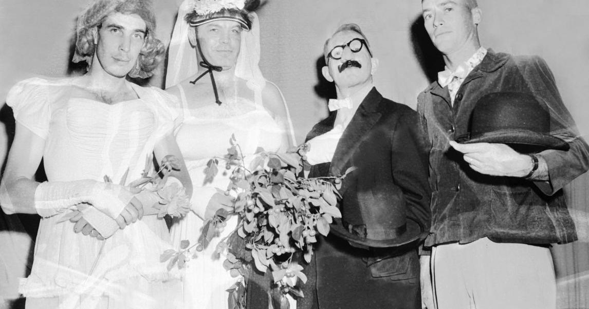 Staged ‘womanless weddings’ once drew crowds
