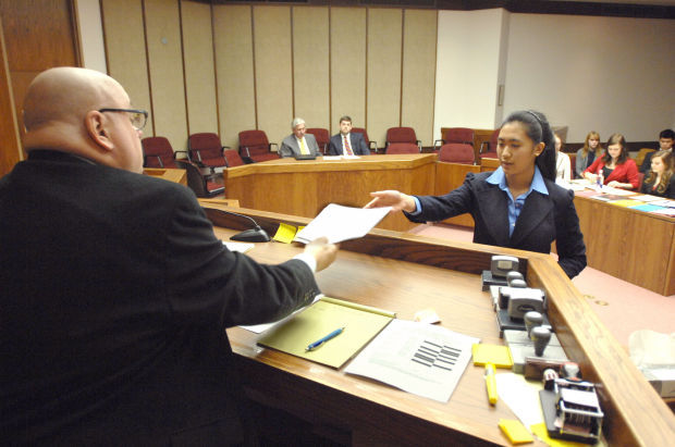 Student teams use mock trial to gain knowledge of law