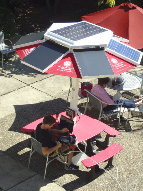 ISU students get a charge out of solar table | Local Education ...