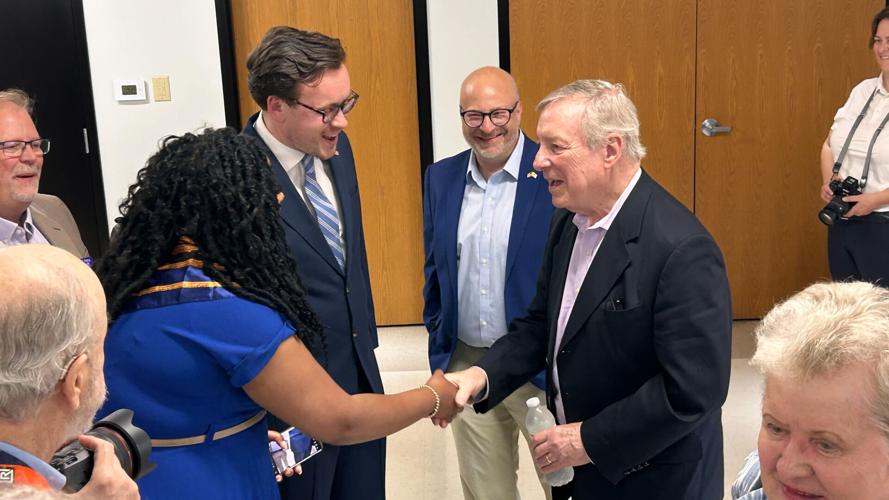 Durbin rallies McLean County Democrats in Bloomington