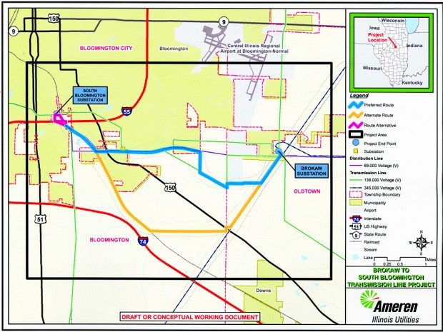 Ameren picks preferred route for new B-N transmission line