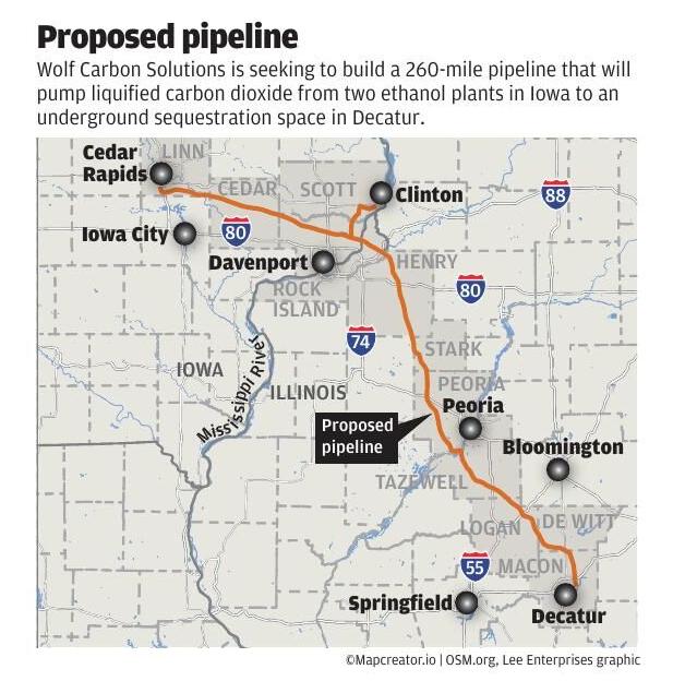 Denial recommended for Wolf CO2 pipeline in Illinois